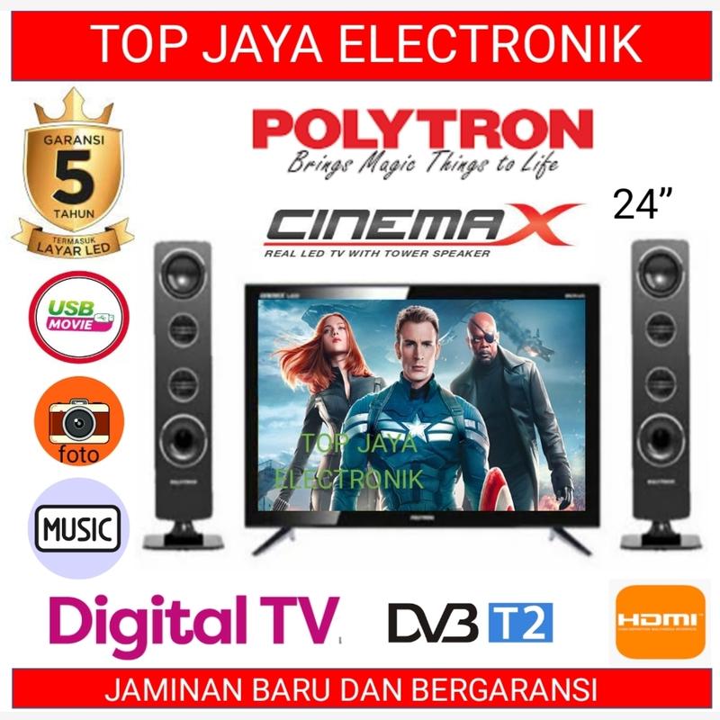 LED TV POLYTRON 24 INCH.HDMI.USB MOVIE.BARU BERGARANSI RESMI - Shop ...