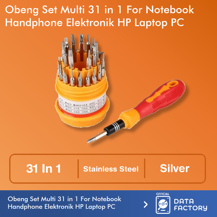 Jual Obeng Set Multi 31 in 1 For Notebook Handphone Elektronik HP ...
