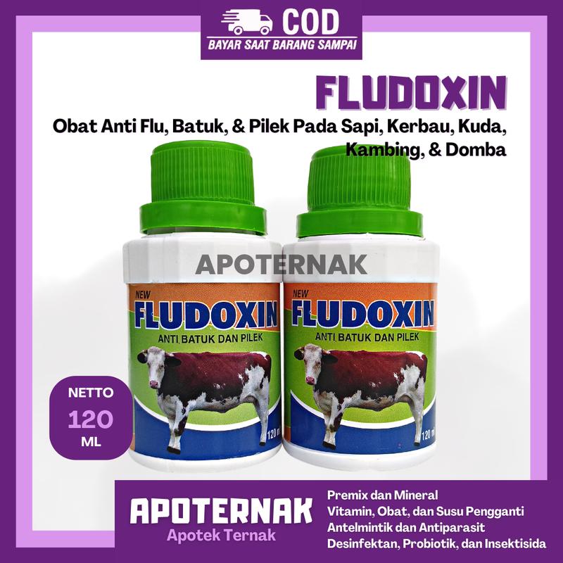 FLUDOXIN 120 ml | Obat Flu Batuk Pilek Hewan Ternak Sapi Kambing - Shop ...