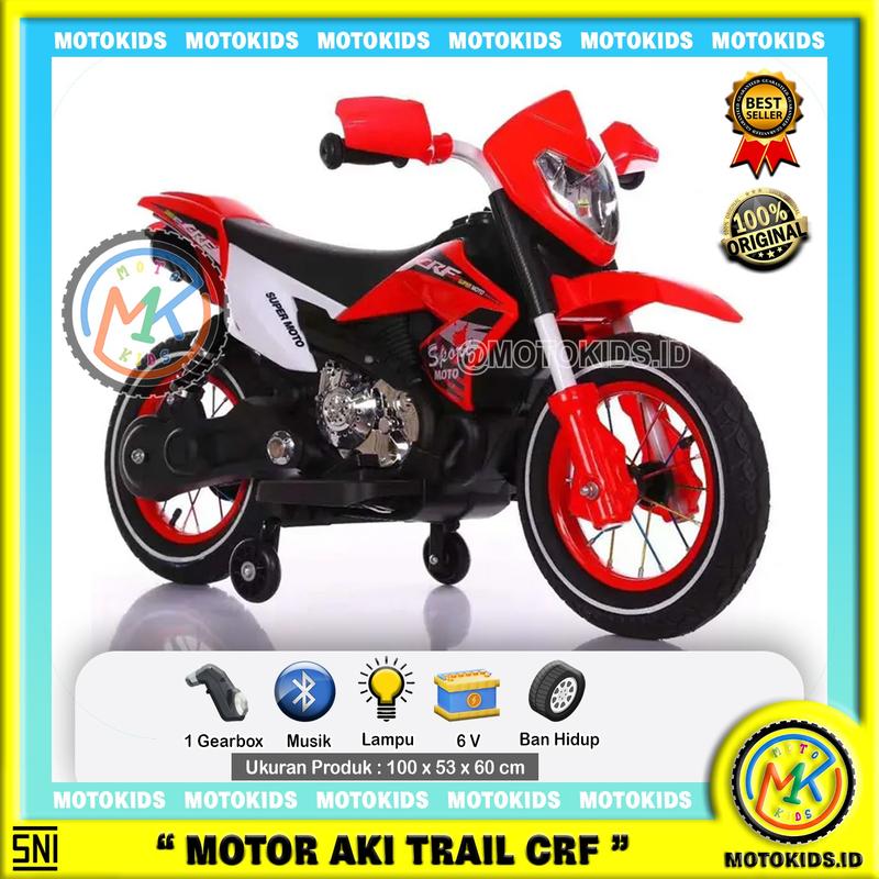 Motor Aki Anak Trail Ban Karet MOTOKIDS FB 6186 Mini Trail Elektrik ...