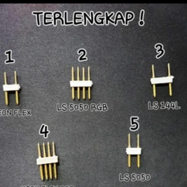 Jual Pin Jarum Soket Lampu Led Neon Flex 220 V / Led Strip Selang 5050 ...
