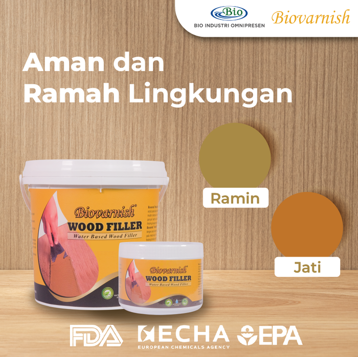 Jual Dempul Kayu JATI dan RAMIN Water Based - Bio Varnish Wood Filler 1 ...