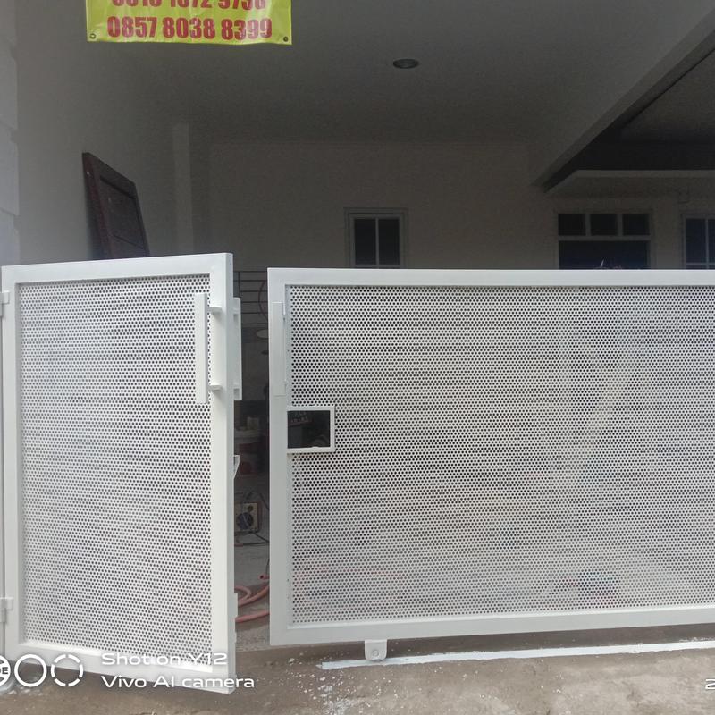 pagar perforated minimalis galvanis - Shop | Tokopedia