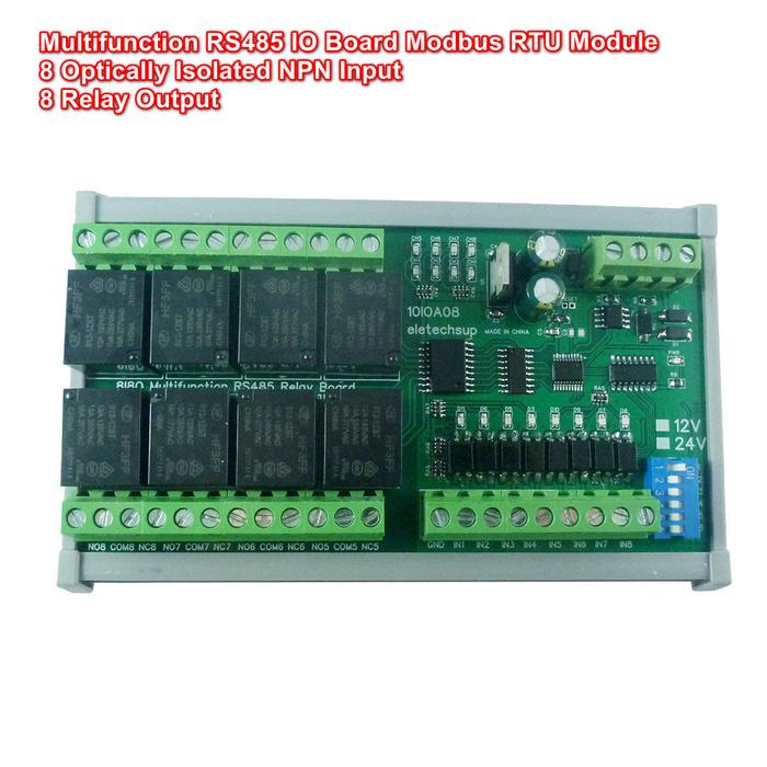 Jual Multifunction RS485 IO Board 8 Optically Isolated NPN Input & 8 ...