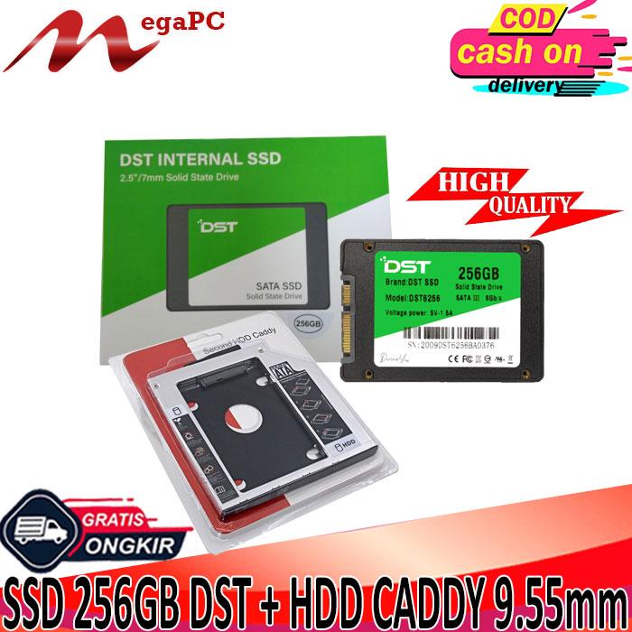 SSD 256GB dst + HDD/SSD CADDY 9.55MM NEW - Shop | Tokopedia