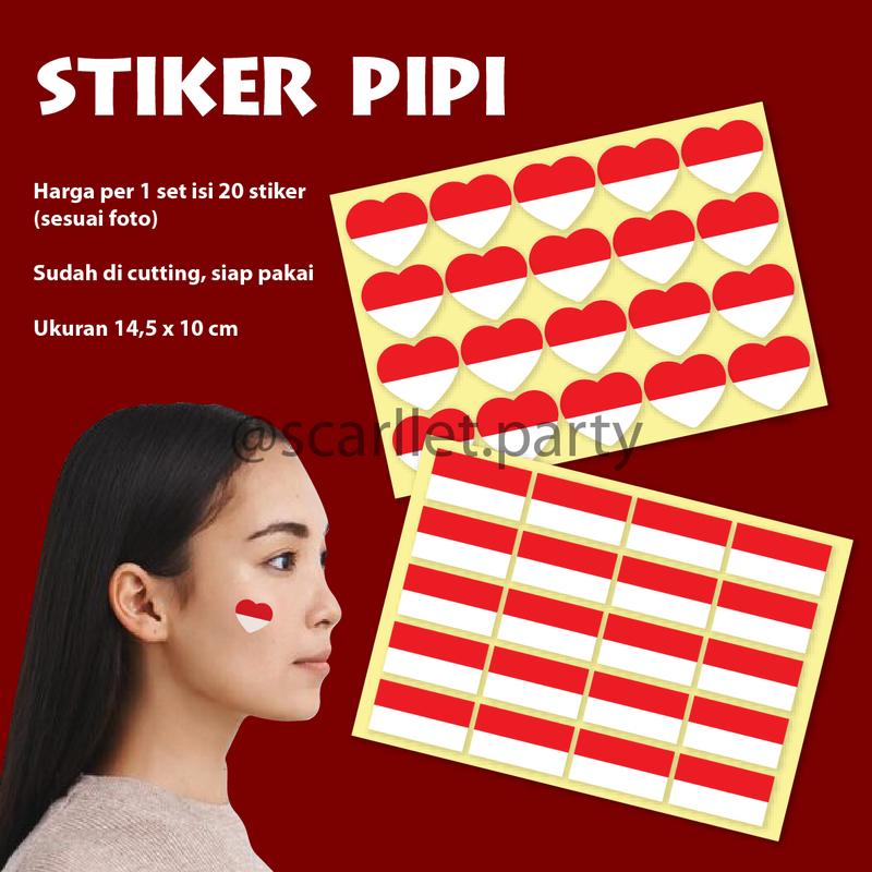 STIKER PIPI BENDERA INDONESIA AGUSTUSAN 17 AGUSTUSAN DEKORAS - Shop ...