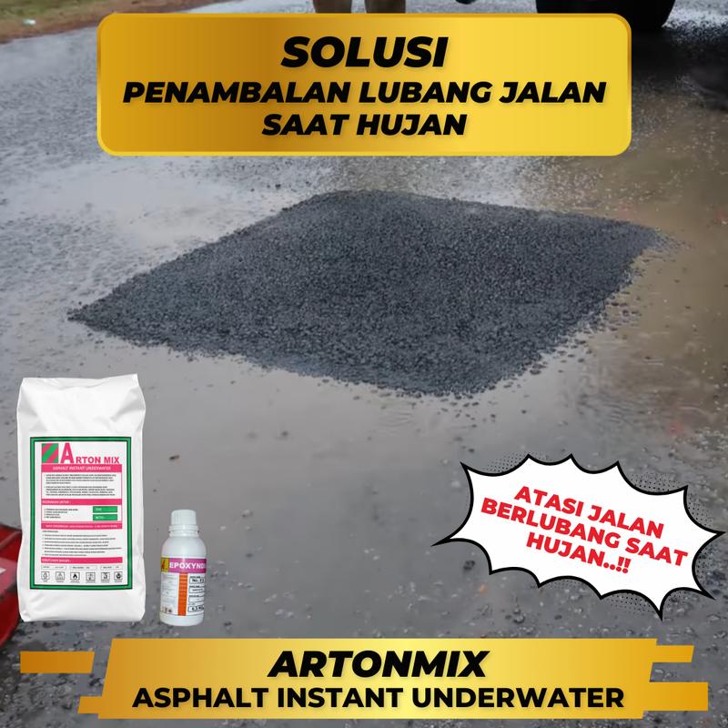 Cold Mix Aspal Dingin Instan | ARTON MIX - Asphalt Instant Underwater ...