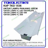 Jual KAP LAMPU TKO 1X36/1X18LED UNTUK LAMPU TL T8 PANJANG 120CM/KAP TKO ...