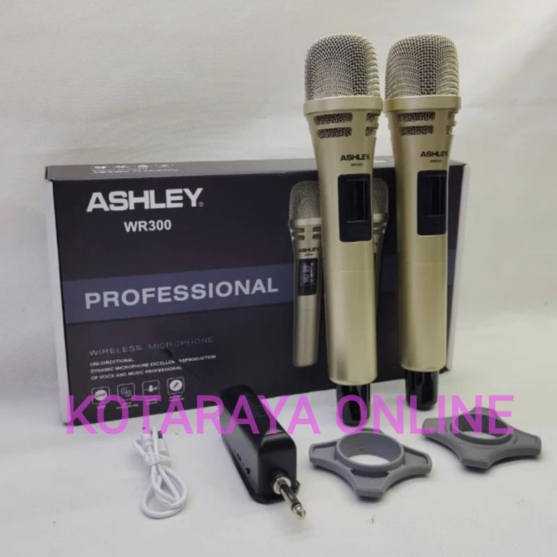 Mic Karaoke Wireless Microphone Original Ashley WR300 WR 300 Super UHF Mik Mikrofon - Shop ...