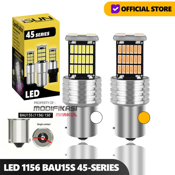 Jual Lampu LED Sein Sign Mundur Mobil Colok Putar 1156 BAU15S 45 Titik ...