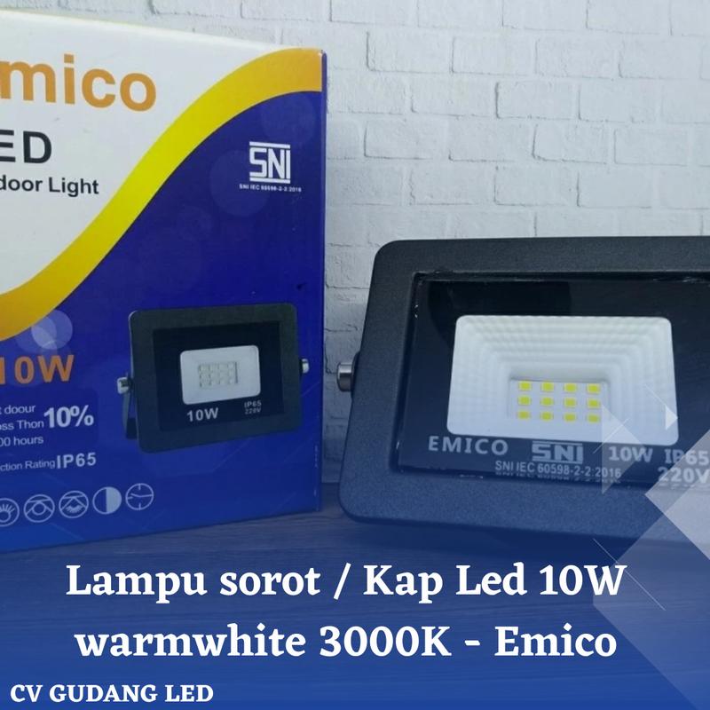 Lampu sorot led Emico 10 watt warm white - Shop | Tokopedia