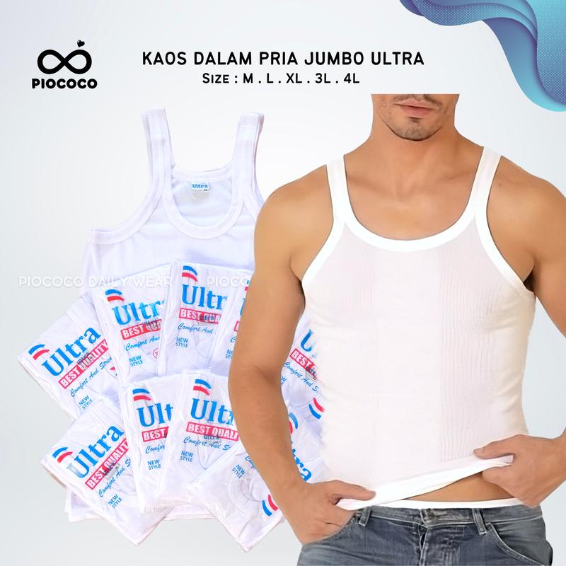Kaos Dalam Singlet Pria Dewasa Jumbo Kutang Cowok Putih Halu - Shop | Tokopedia