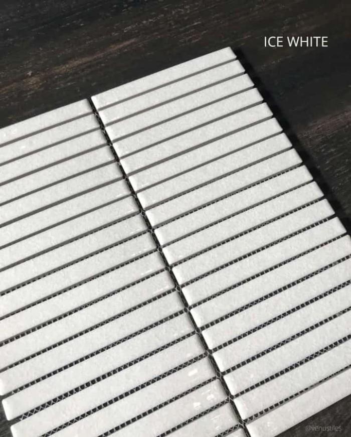 Jual Mosaic Venus Tiles Type Pottery Striped Ice White - Kota Depok ...