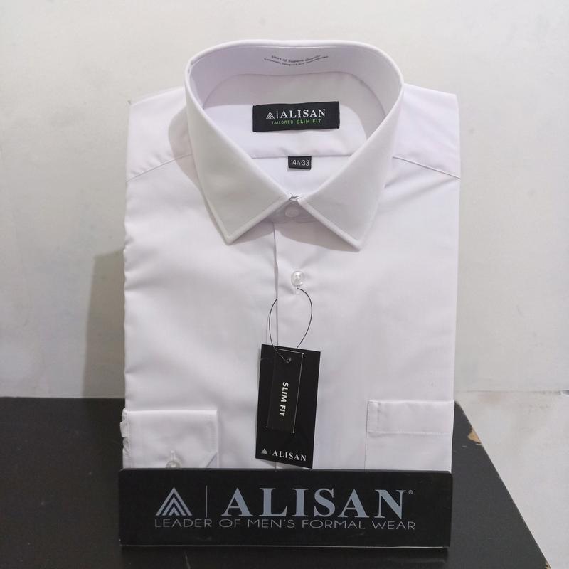 Kemeja Alisan Putih Polos Panjang Slimfit - Shop | Tokopedia