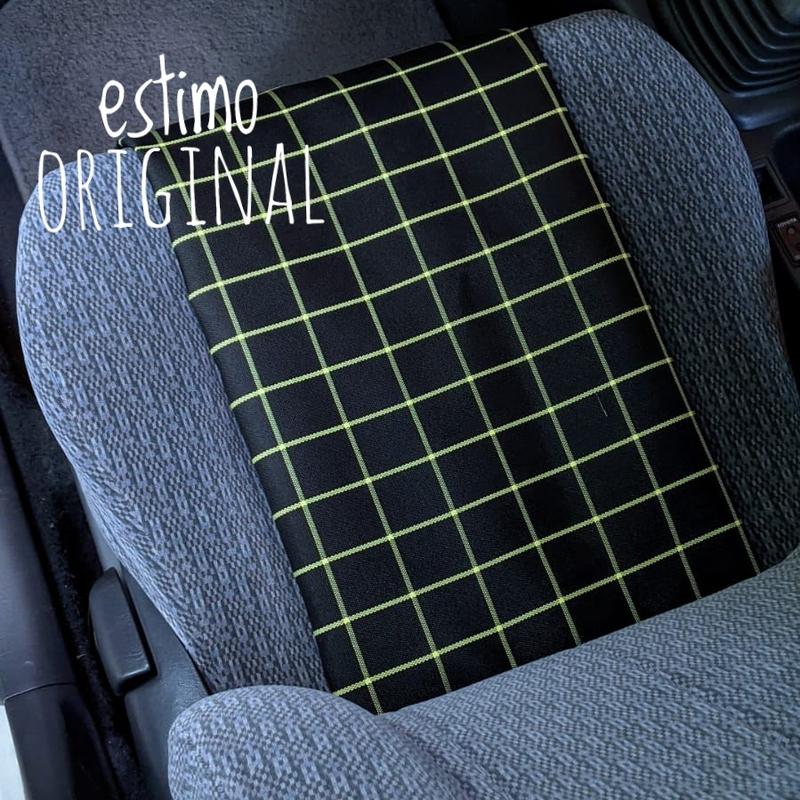 Kain Jok Mobil Fabric Motif Kotak Tartan Hitam Garis Kuning Harga ...
