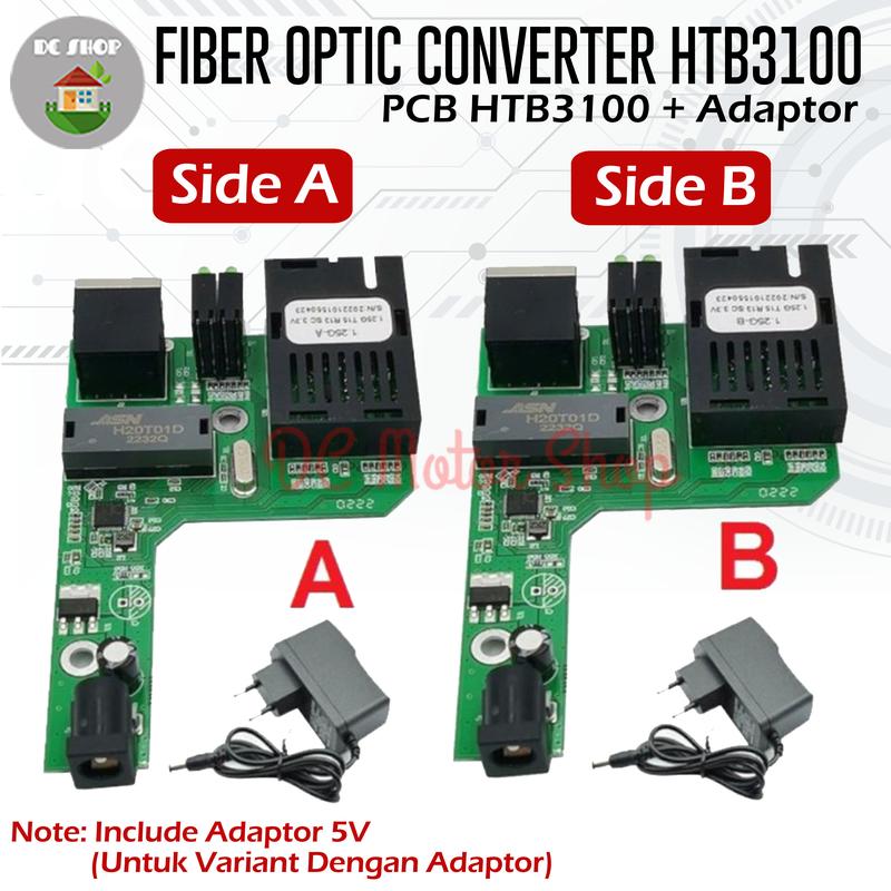 PCB NETLINK HTB-3100 A B Side A Side B Fiber Optic Media Converter ...