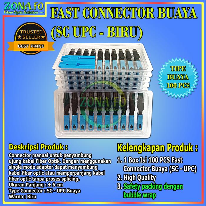Jual Fast Connector SC UPC Fiber Optic Fast Konektor Fiber Optik Buaya ...