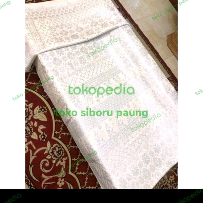 songket Palembang ORI sutra motif lepus putih silver - Shop | Tokopedia