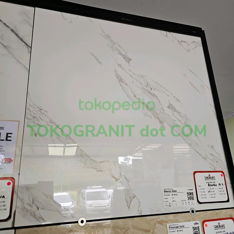 GRANIT LANTAI SANDIMAS BIANCO IBIZA KILAP 60X60/1.44M FREE ONGKIR - Shop | Tokopedia