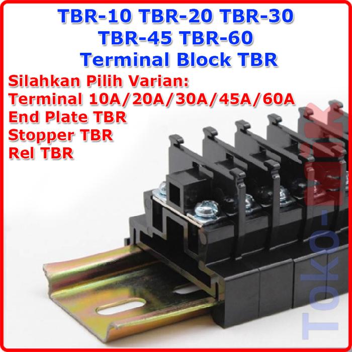 Jual TERMINAL BLOK BLOCK TBR TBR-10 TBR-20 TBR-30 TBR-45 TBR-60 DIN ...