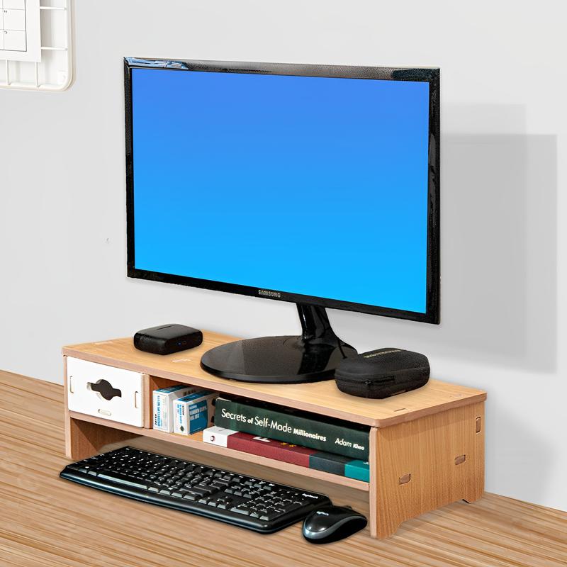 Monitor Stand Laptop Rak Buku Laci Alas imac Meja Tatakan PC - Shop ...