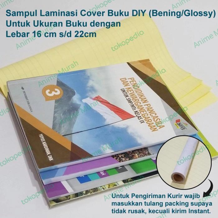 Laminating Plastik Sampul Buku Sticker Laminasi Bening Gloss - Shop ...