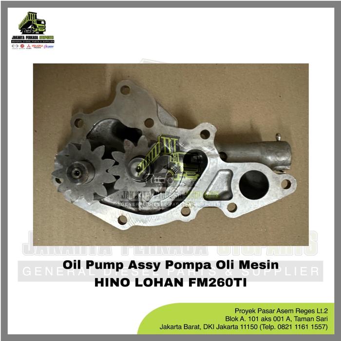 Jual OIL PUMP ASSY POMPA OLI MESIN HINO LOHAN FM260TI COPOTAN ASLI ...