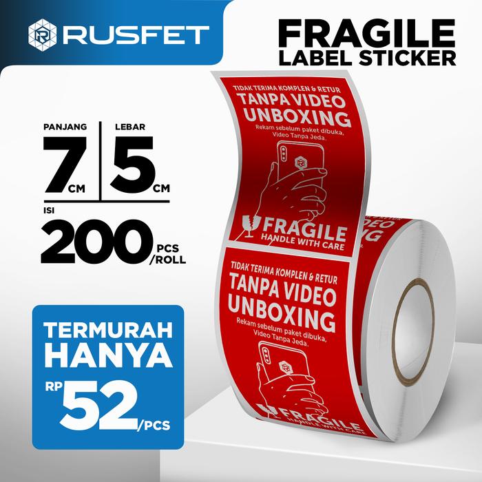 Jual Stiker Unboxing Paket/Stiker Wajib Unboxing/Label Unboxing ...