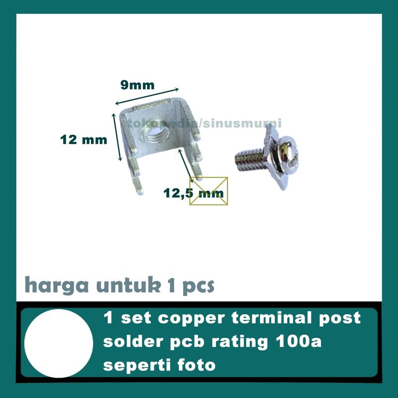 1 set copper terminal post solder pcb rating 100a [SINUS MURNI] - Shop ...