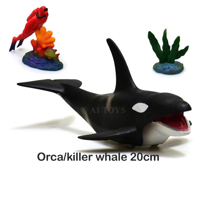 Jual Miniatur ikan Paus Pembunuh Orca Killer Whale 20 cm - TIGER SHARK ...