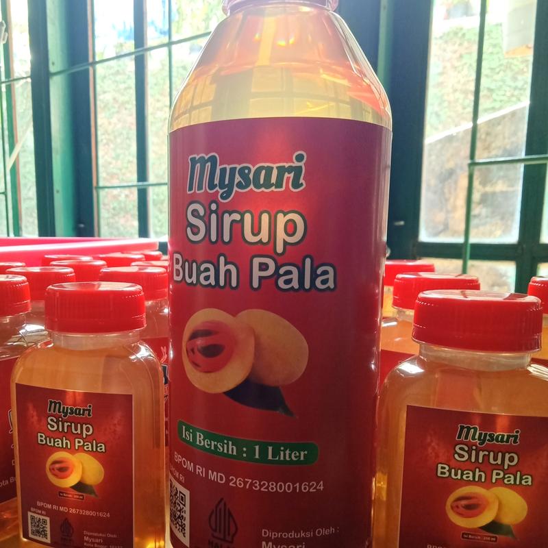 Sirup Buah Pala Asli Bogor 1 Liter - Shop | Tokopedia