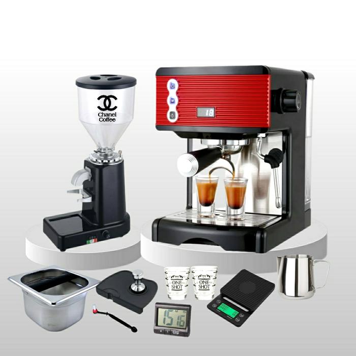 Jual Paket Mesin Coffee Espresso GS 01 + Grinder N500 Elektrik + Tools ...