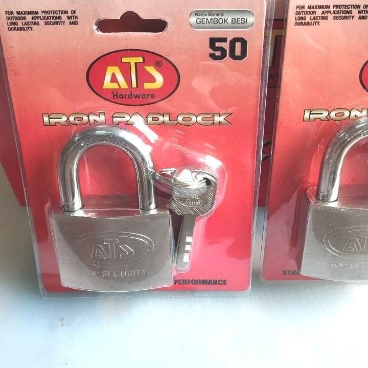 Gembok Pintu ATS 50mm Pendek/ Gemhok Pagar Leher Pendek - Shop | Tokopedia