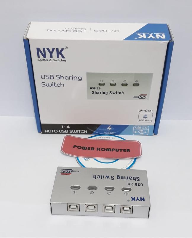 AUTO SWITCH USB PRINTER 2.0 NYK 4 PORT UY-04A - Shop | Tokopedia
