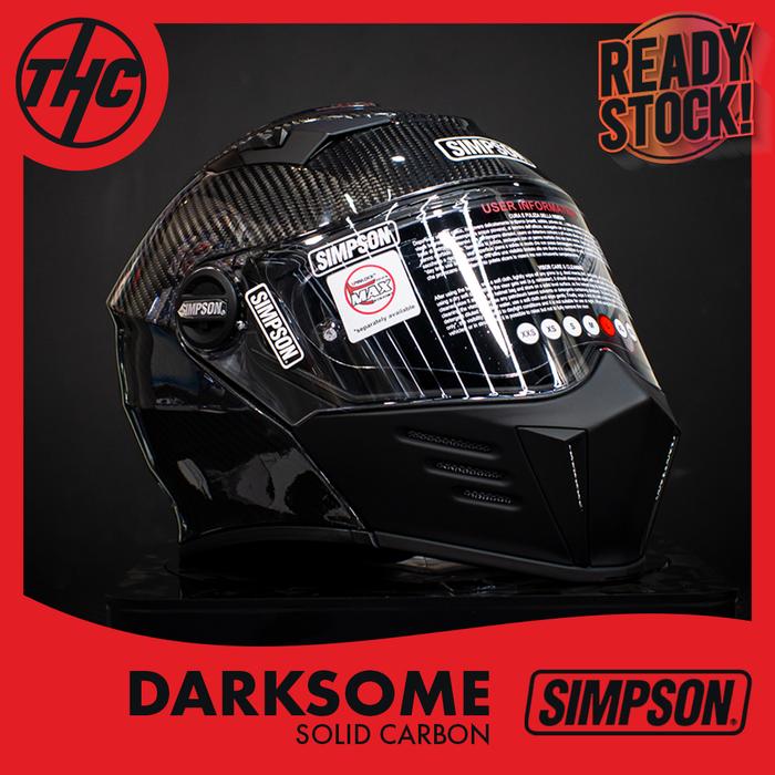Jual SIMPSON DARKSOME CARBON MOD BANDIT MODULAR FULL HALF FACE HELMET ...