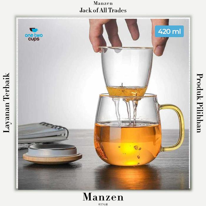 Jual One Two Cups Gelas Cangkir Teh Tea Cup Mug with Infuser Filter ...