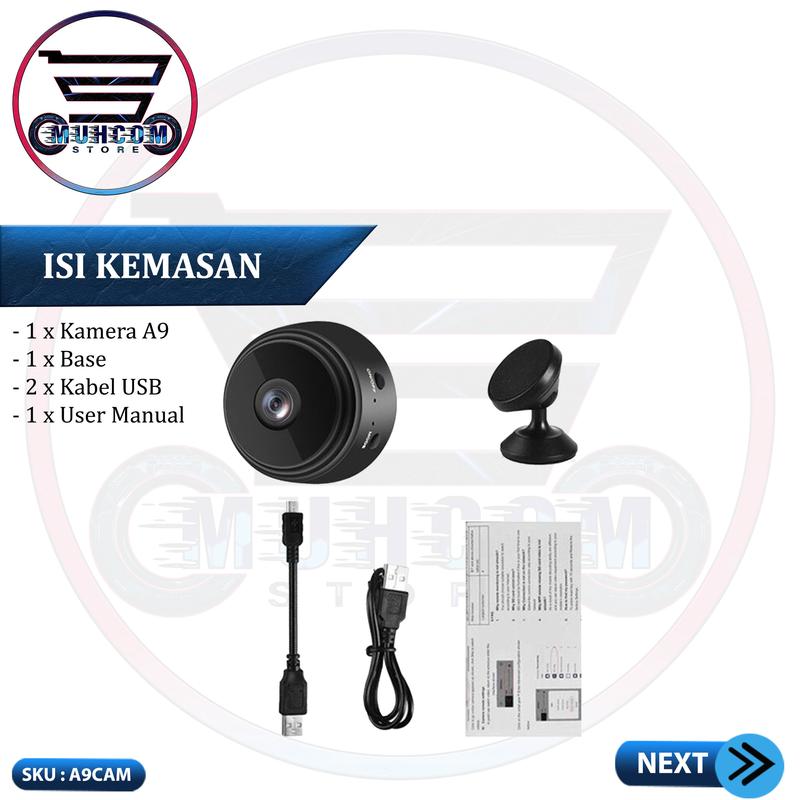 Muhcomstore A9 Spy Camera WiFi HD 1080P P2p A9CAM Kamera CCTV Mini IP ...