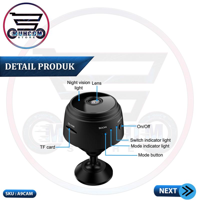 Muhcomstore A9 Spy Camera WiFi HD 1080P P2p A9CAM Kamera CCTV Mini IP ...