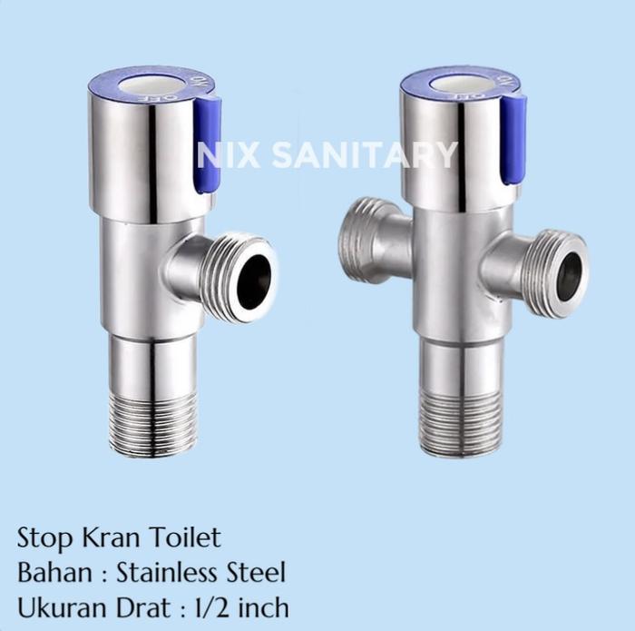 Jual Stop Kran Toilet Shower Stop Kran Tee Stainless Stop Kran Kloset ...