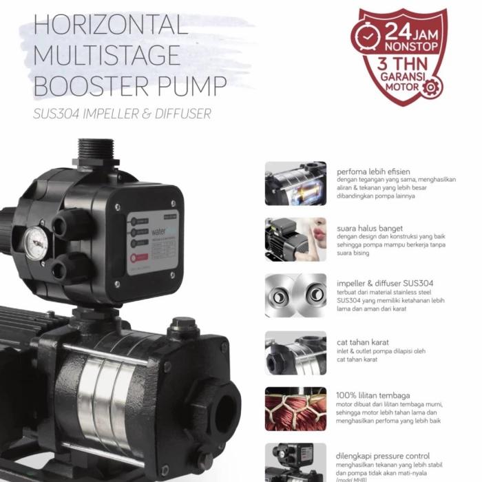 Pompa Booster Dorong Multistage Waterplus+ MHB 5-31 Complete Set - Shop ...