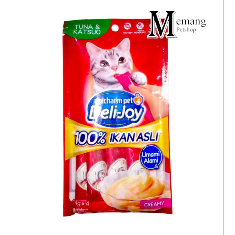 DELI-JOY Tuna Katsuo - Cat Snack Cemilan Kucing Isi 4 Delijoy - Shop ...