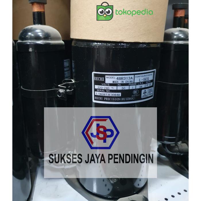 Jual Compressor AC Rechi 48R313A R22 / Kompresor Rechi 48R313A R22 ...