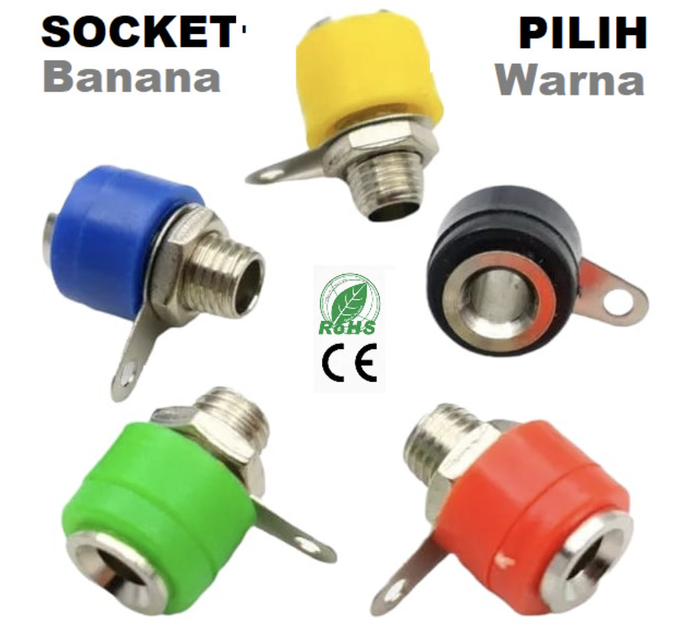 Jual Banana Plug Female Socket 4mm Panel Mount Konektor Soket Jack ...