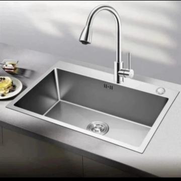 Kitchen Sink 7545 Stainless Set Kran Fleksibel/Bak Cuci Piring Lengkap ...