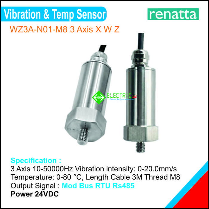 Jual Vibration & Temperature Sensor Output Rs485 / Sensor Getaran 3 ...