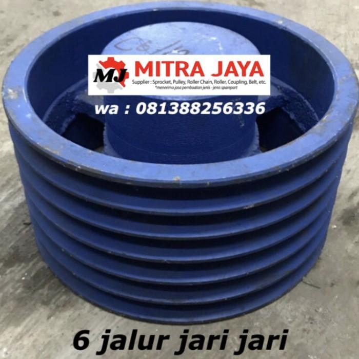 Jual PULI BESI JARI C6 x 8 inch POLI PULLEY PULLY BESI ANCURAN 6 JALUR ...