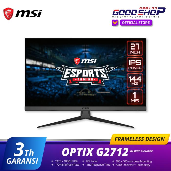 Jual MSI Optix G2712 Monitor Gaming 27 Inch - FHD IPS 170Hz 1ms ...