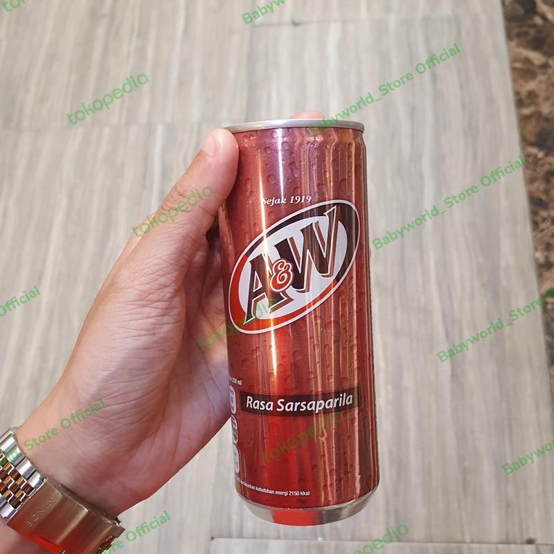 A&W minuman kaleng soda aw rasa SARSAPARILA 250ml - Shop | Tokopedia