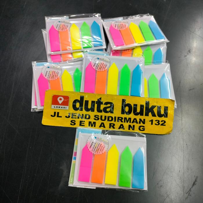 Jual BIG post it / stick note panah 44 x 12 mm 7 warna - 7 Warna Joyko ...