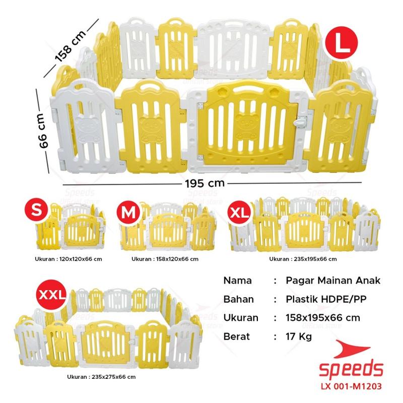 PAGAR BERMAIN ANAK PLAY FENCE YELLOW - Shop | Tokopedia
